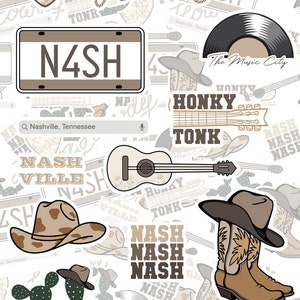Nashville Tennessee Sticker Pack - Etsy