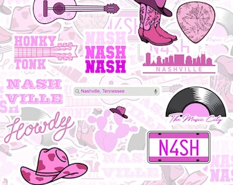 Nashville Tennessee Sticker Pack - Etsy