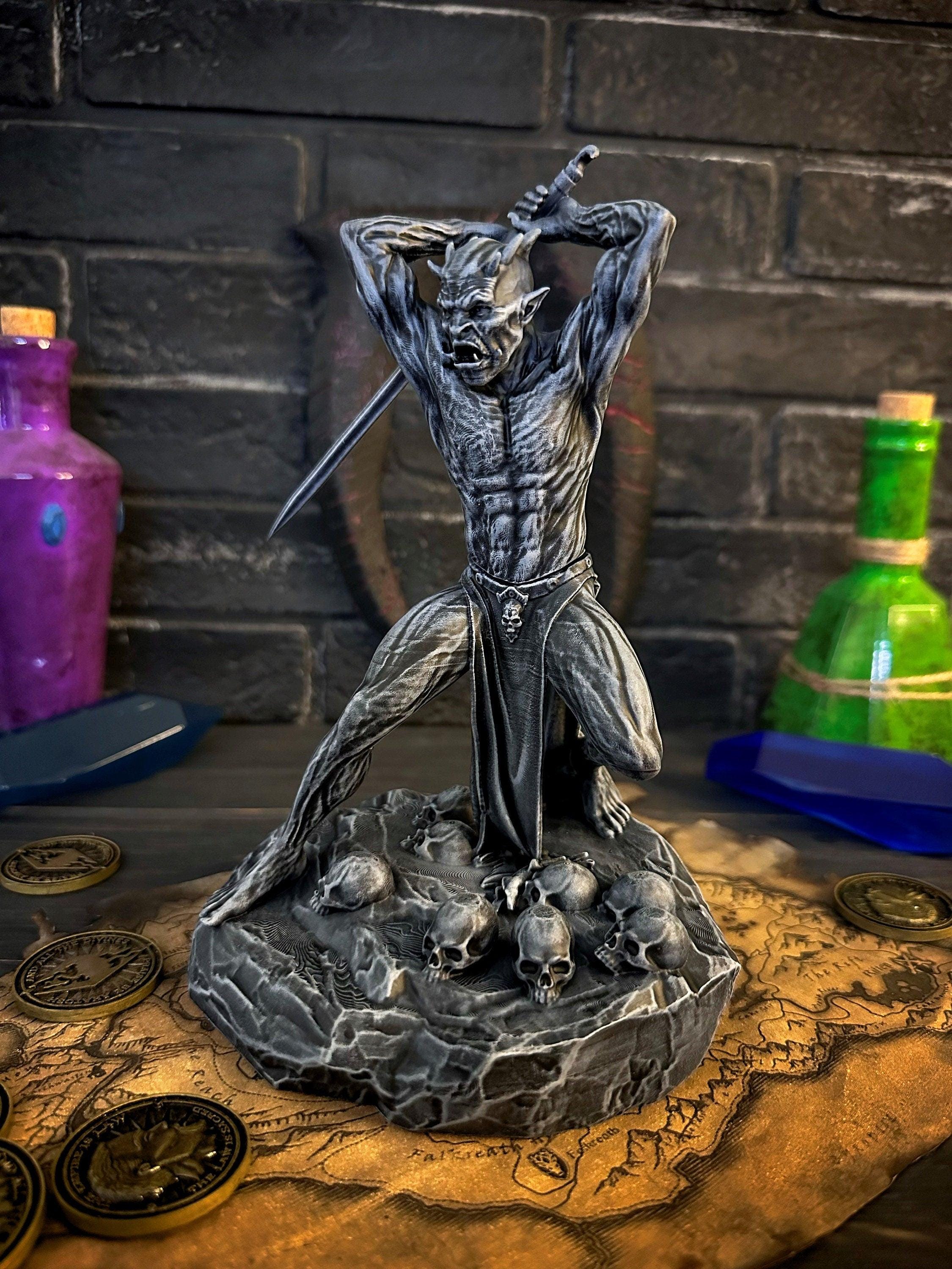 Skyrim Malacath Figurine, Daedric Prince Malak Statue, the Elder ...