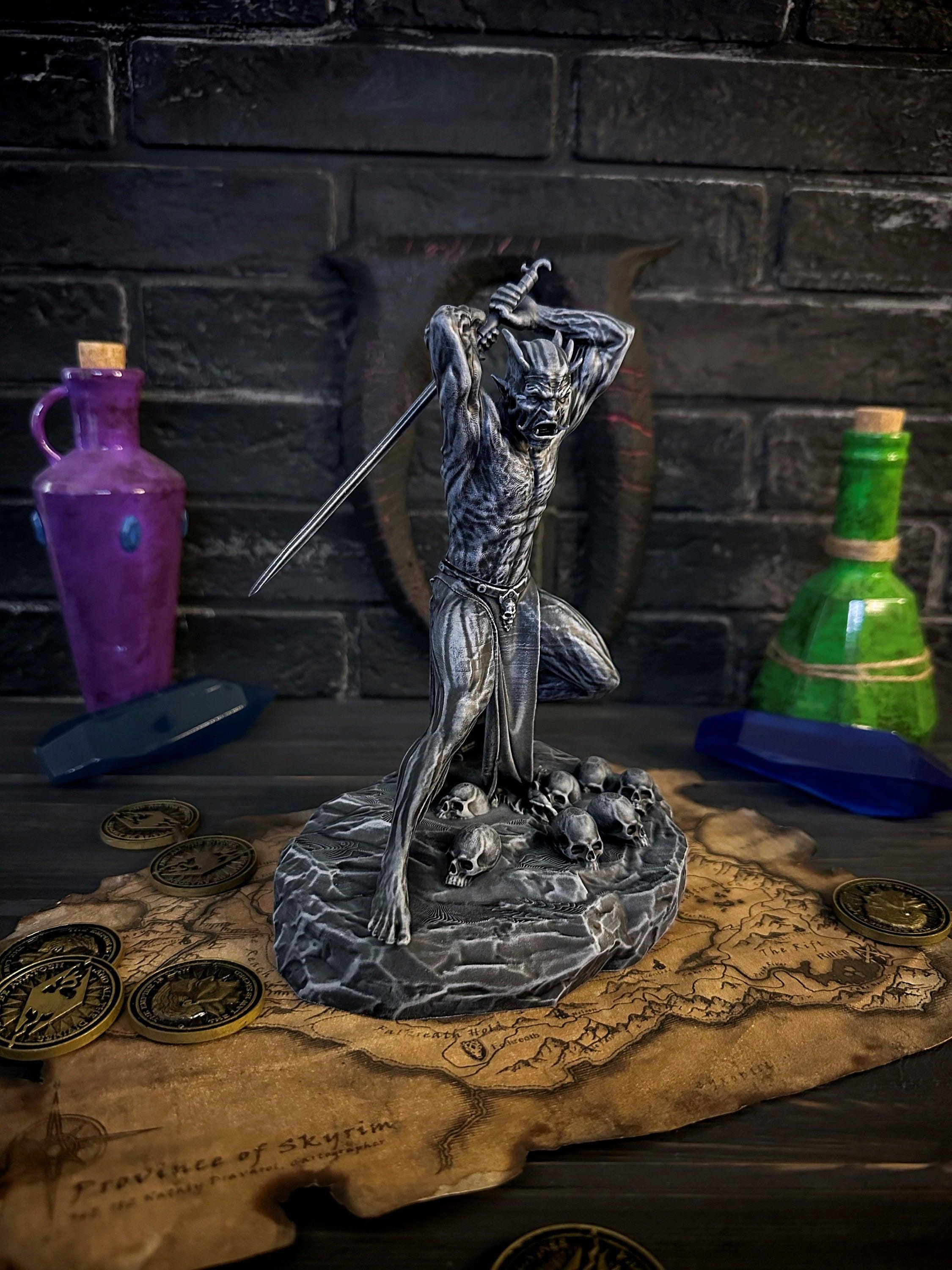 Skyrim Malacath Figurine, Daedric Prince Malak Statue, the Elder ...