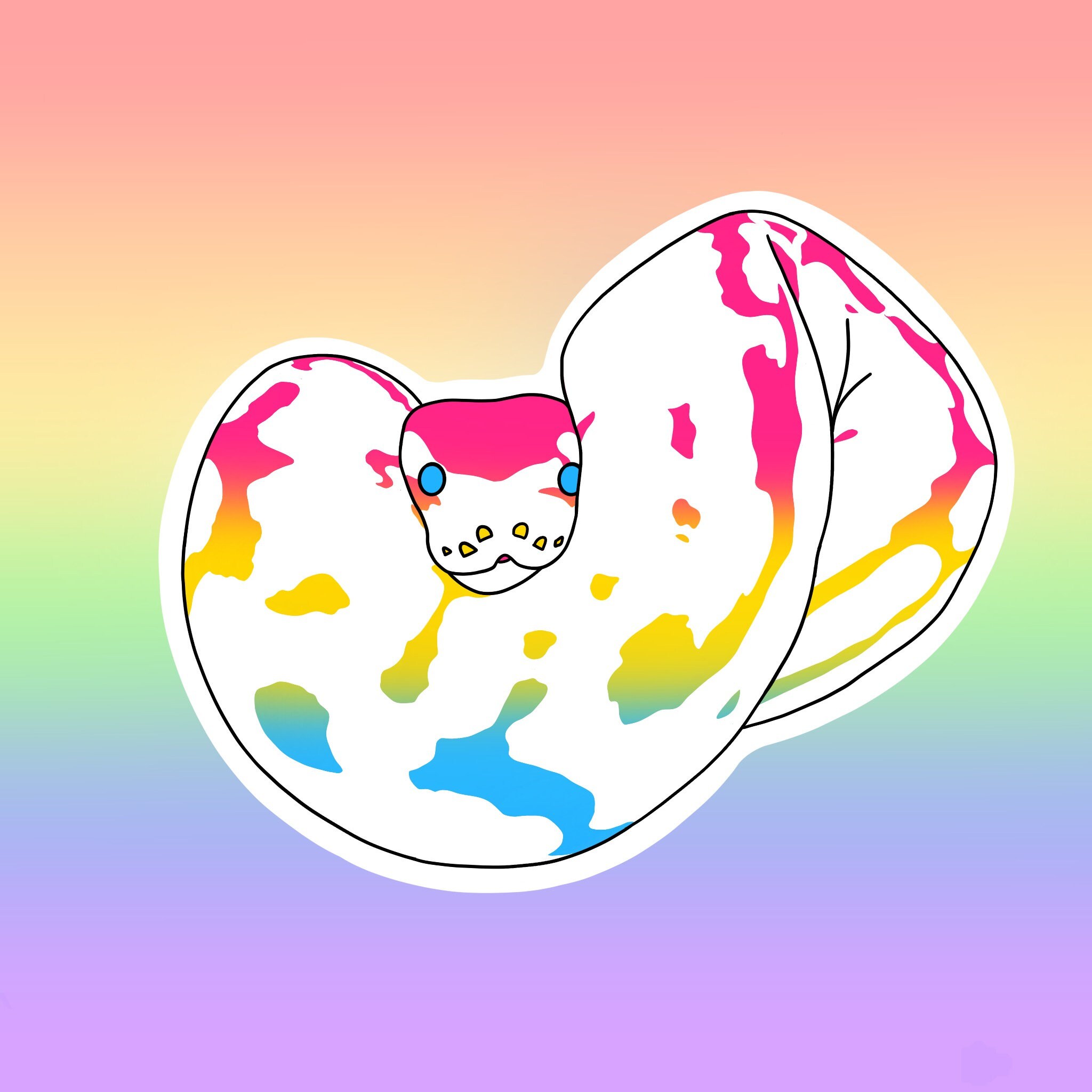 LGBTQ Ball Python Vinyl Stickers - Etsy