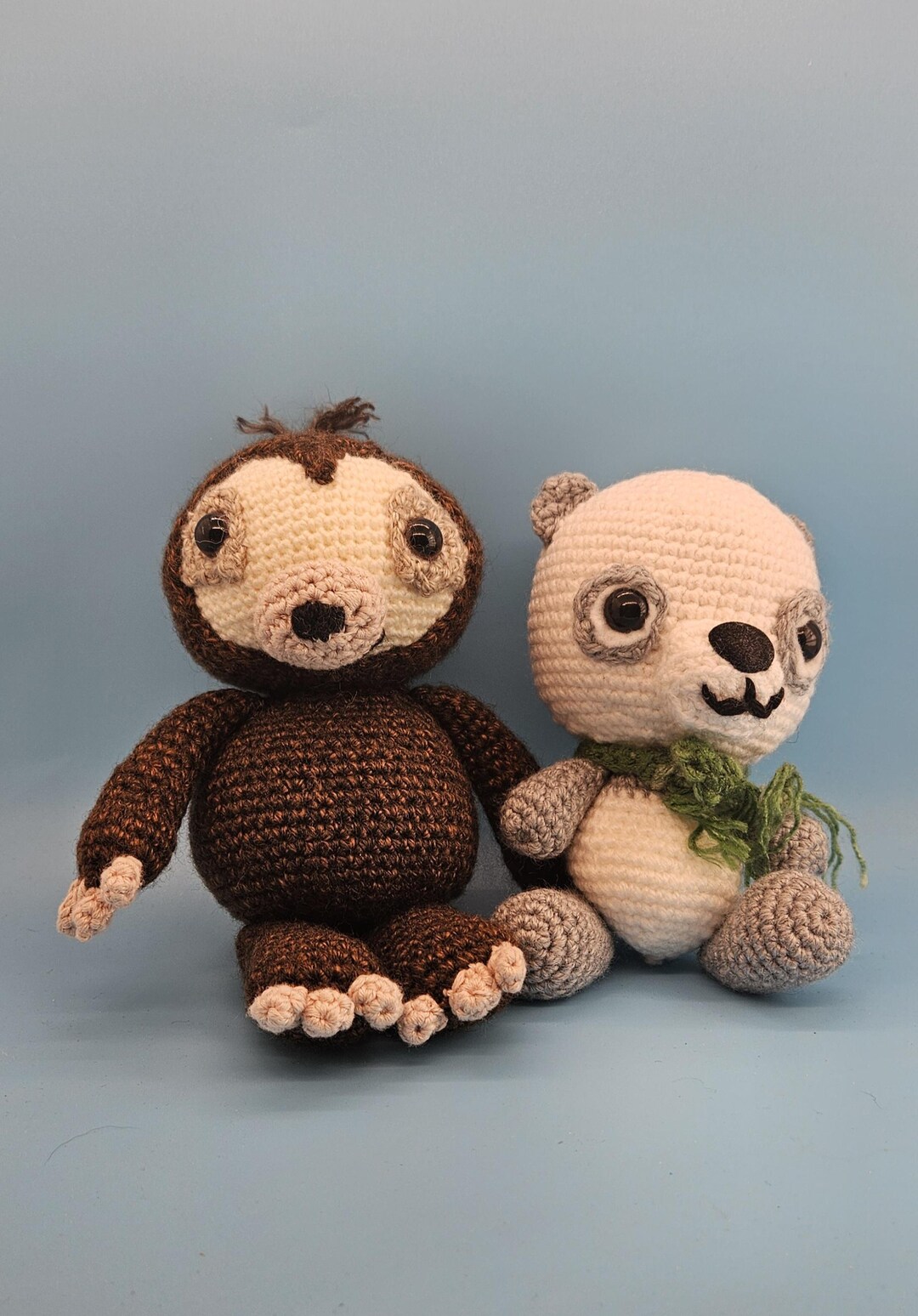 Handmade Friends. Bo the Panda and Sherman the Sloth Stuffy Set. - Etsy