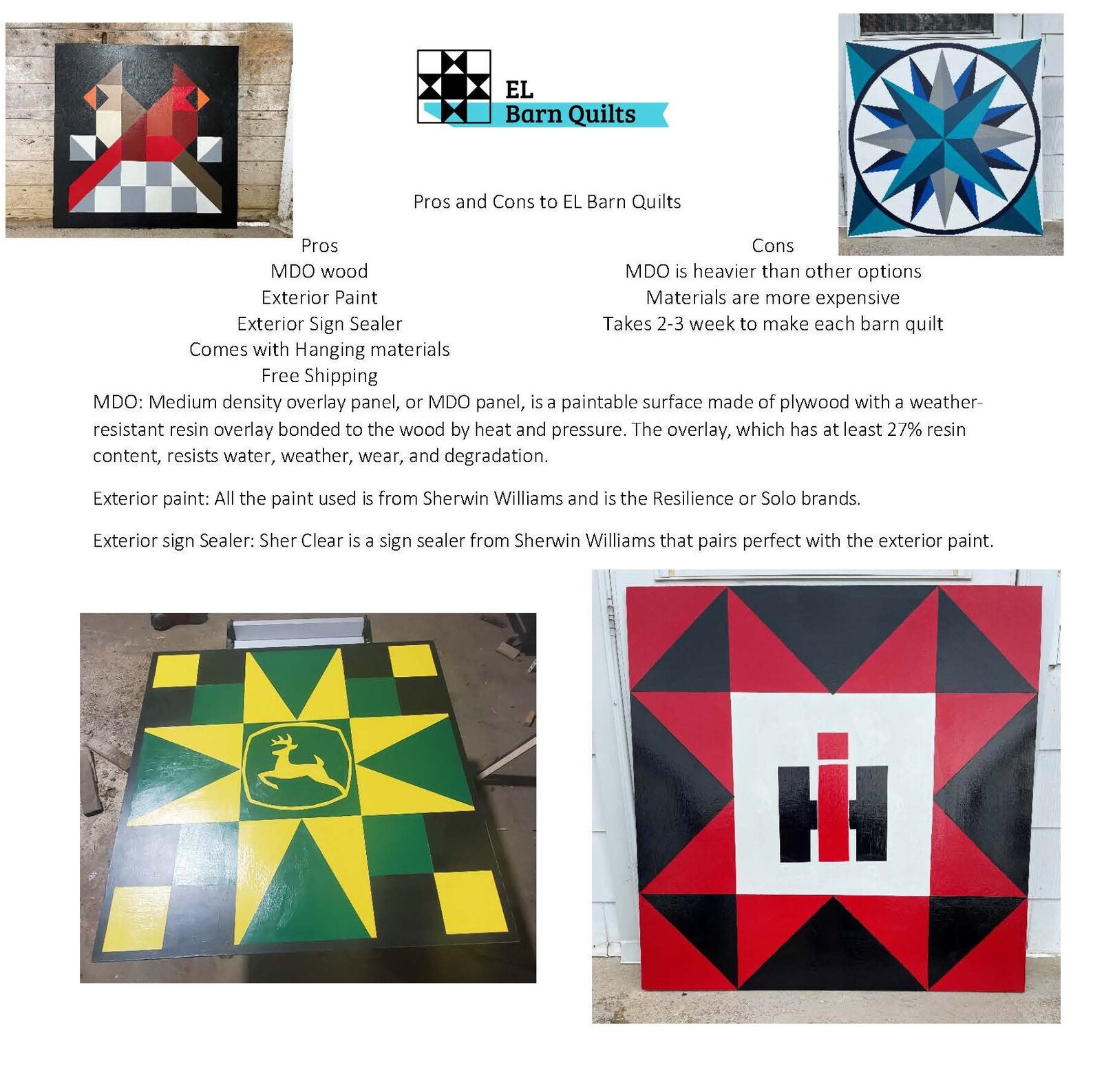 Barn Quilt Handmade Cross Barn Quilt Customizable MDO - Etsy