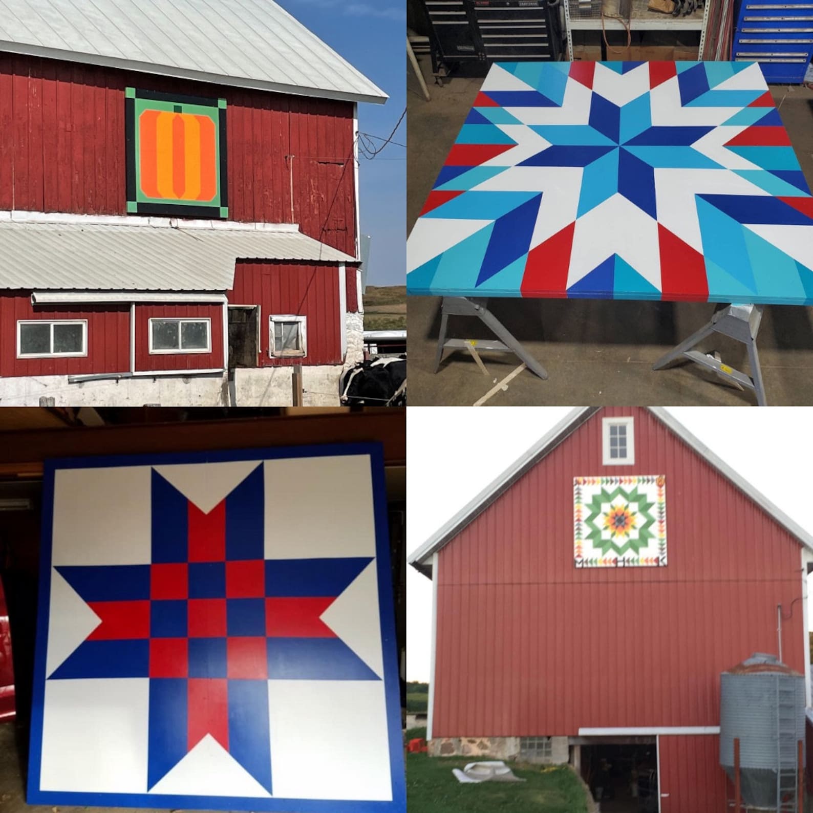 Custom Large Barn Quilt: Hand-painted Outdoor Decor - Etsy