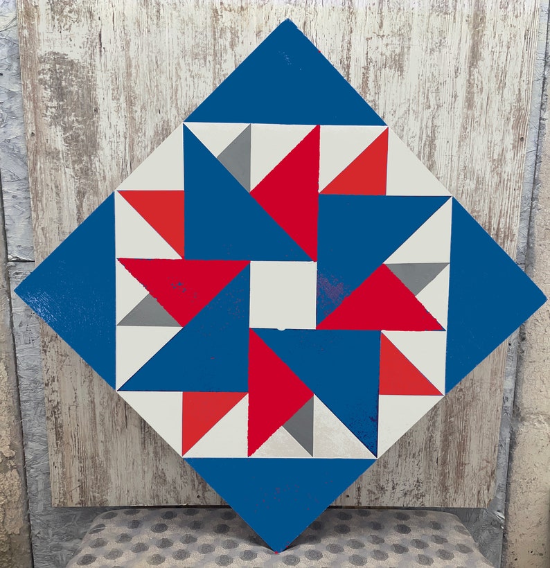 Barn Quilt Handmade Cross Barn Quilt Customizable MDO - Etsy