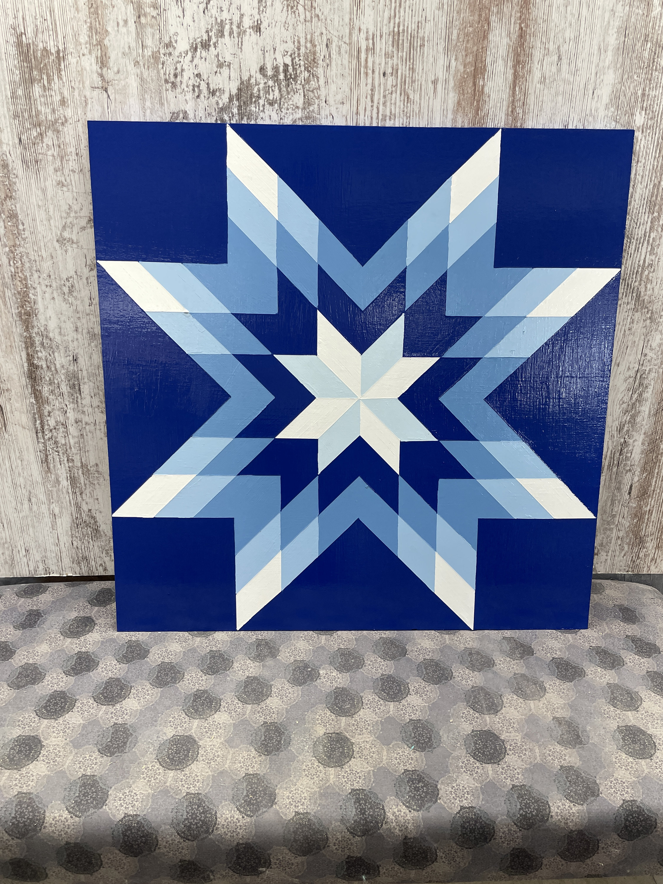 Barn Quilt Star Barn Quilt Blue Star Handmade Wood Barn - Etsy