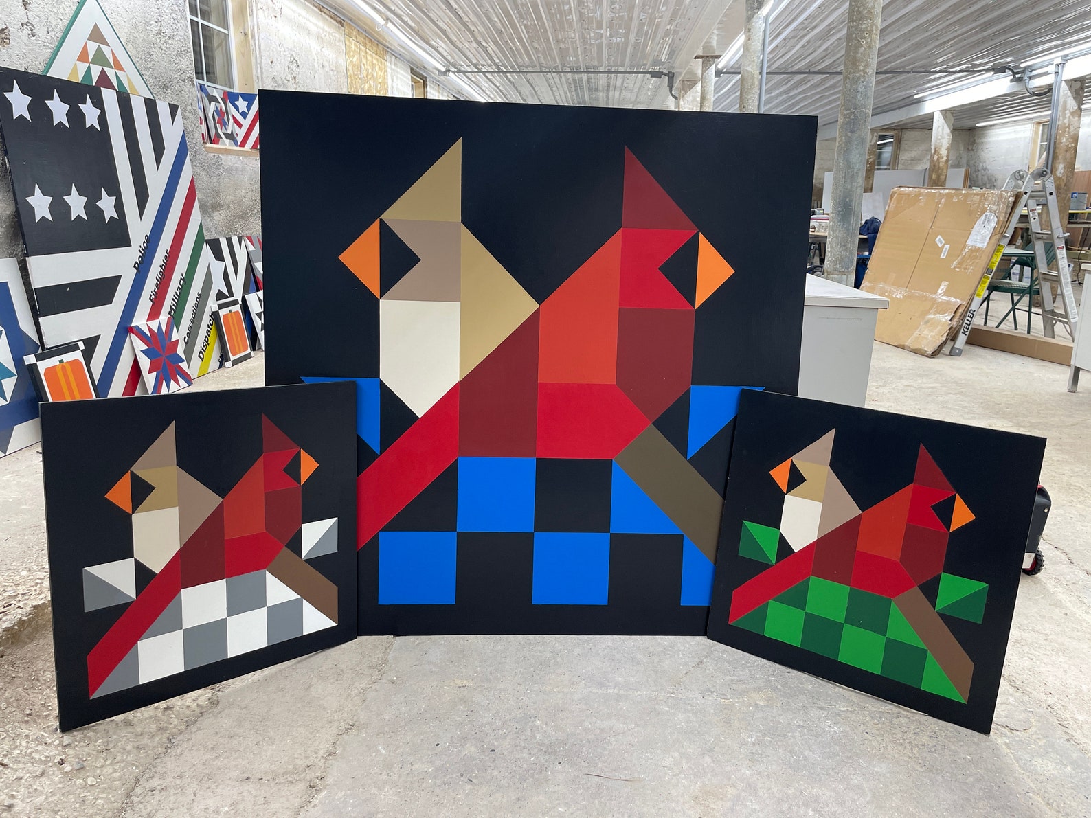 Barn Quilt Handmade Bird Barn Quilt Robin Customizable - Etsy