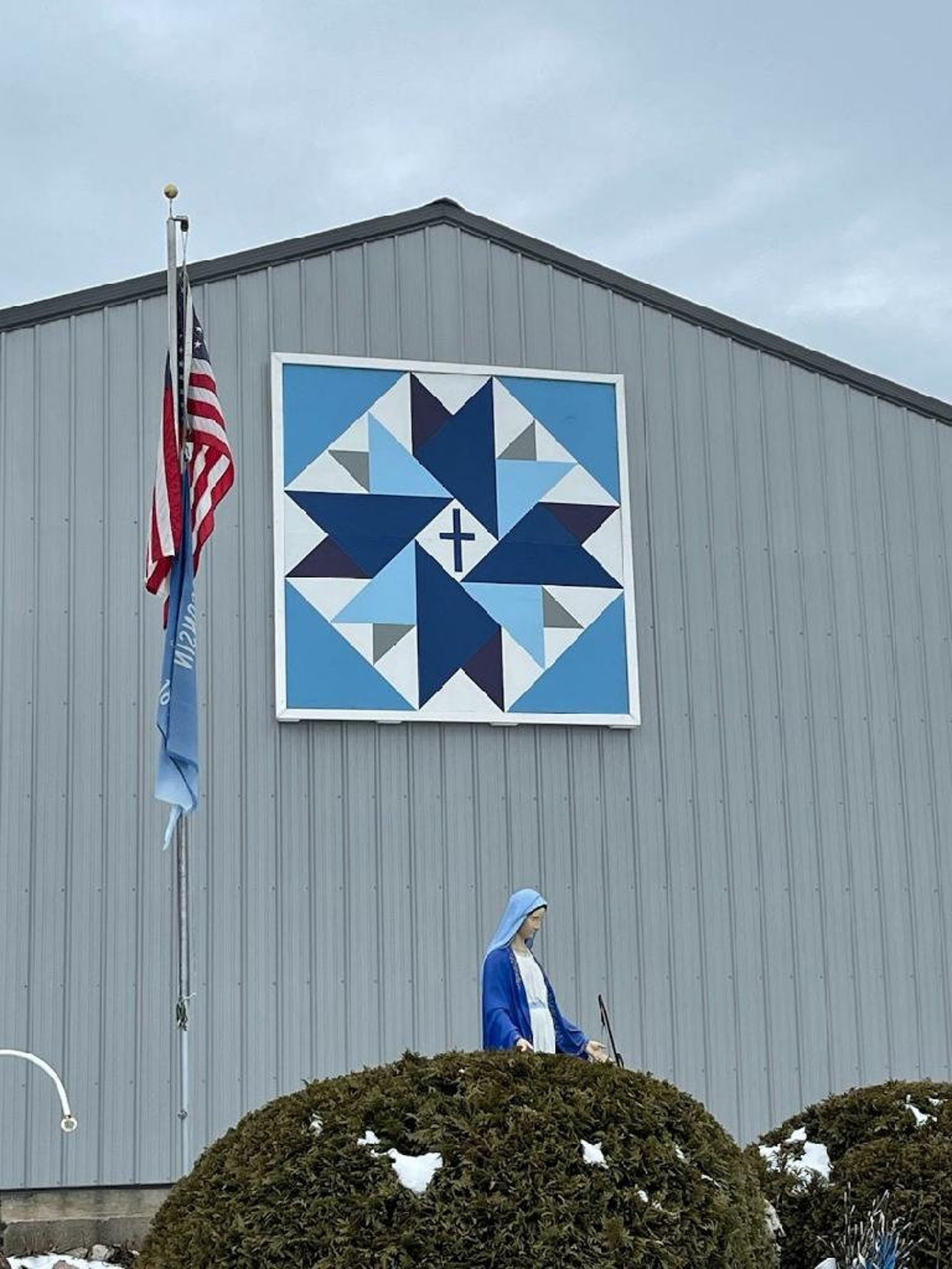 Barn Quilt Handmade Cross Barn Quilt Customizable MDO - Etsy