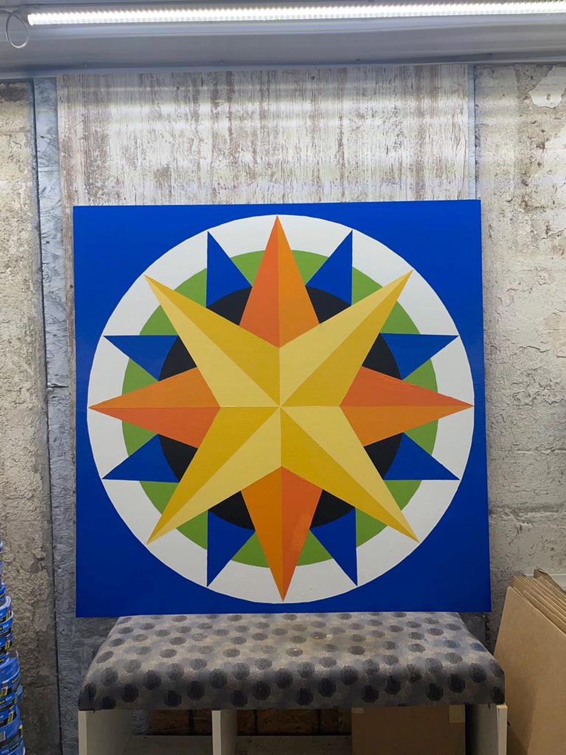 Handmade Mariners Compass Barn Quilt, Indoor Outdoor Wall Art - Etsy