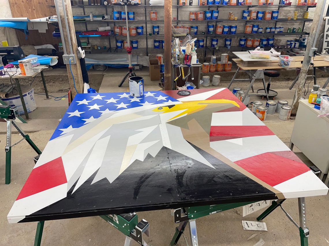 Handmade Eagle Barn Quilt, Patriotic Decor, Outdoor Wood Art - Etsy