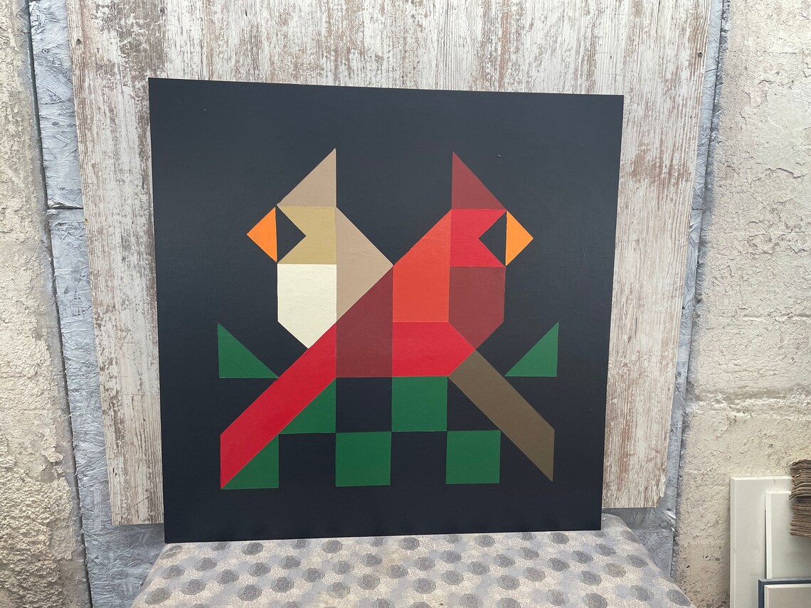 Barn Quilt Handmade Bird Barn Quilt Robin Customizable - Etsy