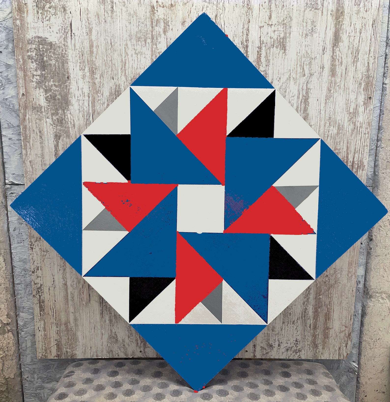 Barn Quilt Handmade Cross Barn Quilt Customizable MDO - Etsy