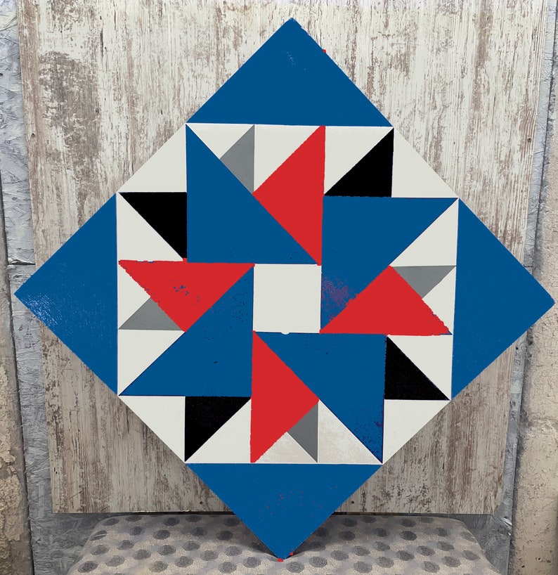 Barn Quilt Handmade Cross Barn Quilt Customizable MDO - Etsy
