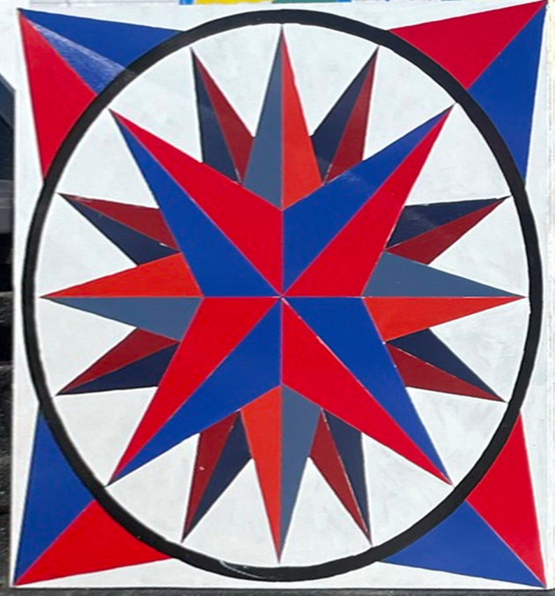 Barn Quilt Handmade Indoor/outdoor Mariners Compass Teal - Etsy