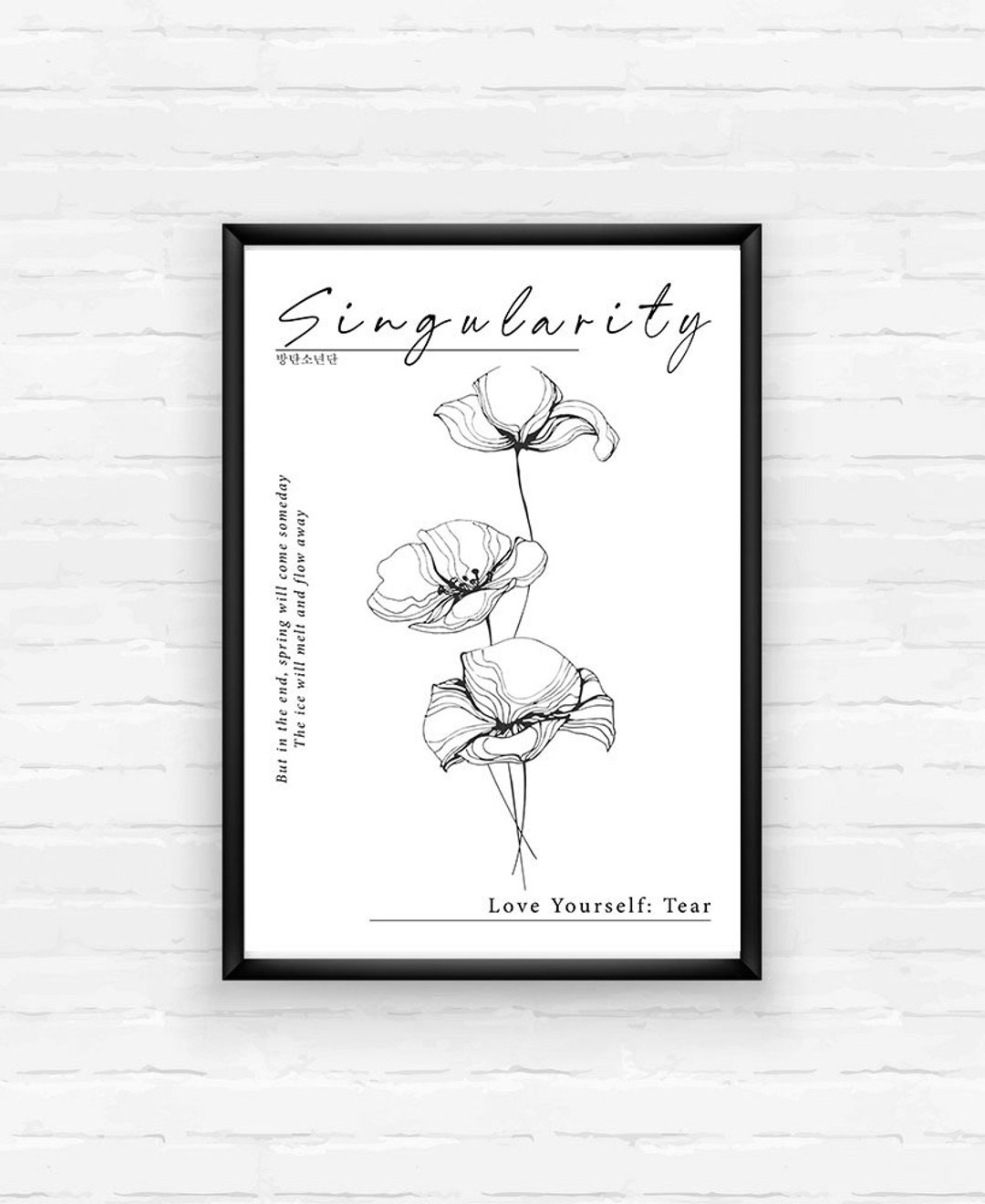 BTS Aesthetic Minimalist Print - Singularity (digital Download) - Etsy