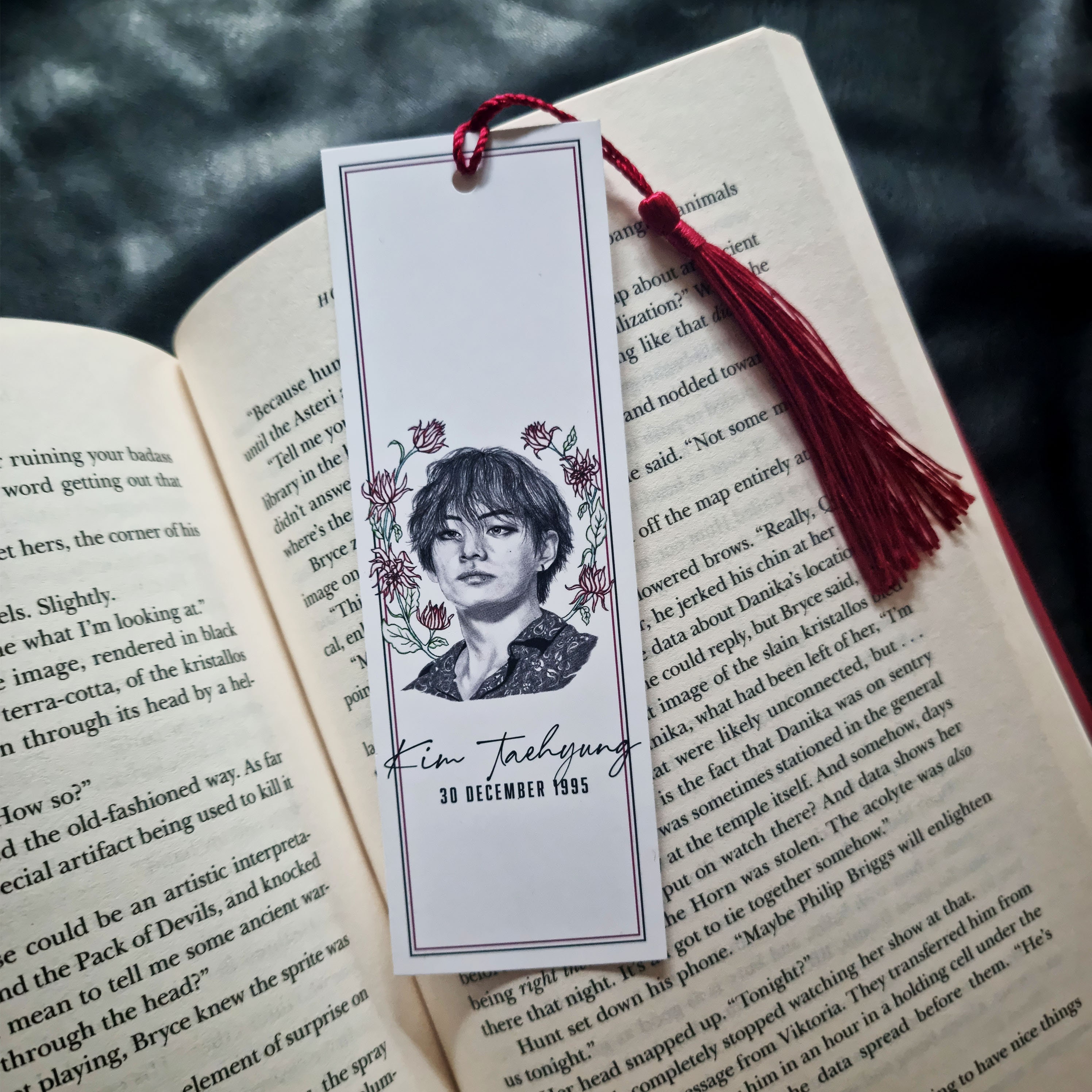 BTS X Birth Flowers Fanart Bookmarks | Etsy