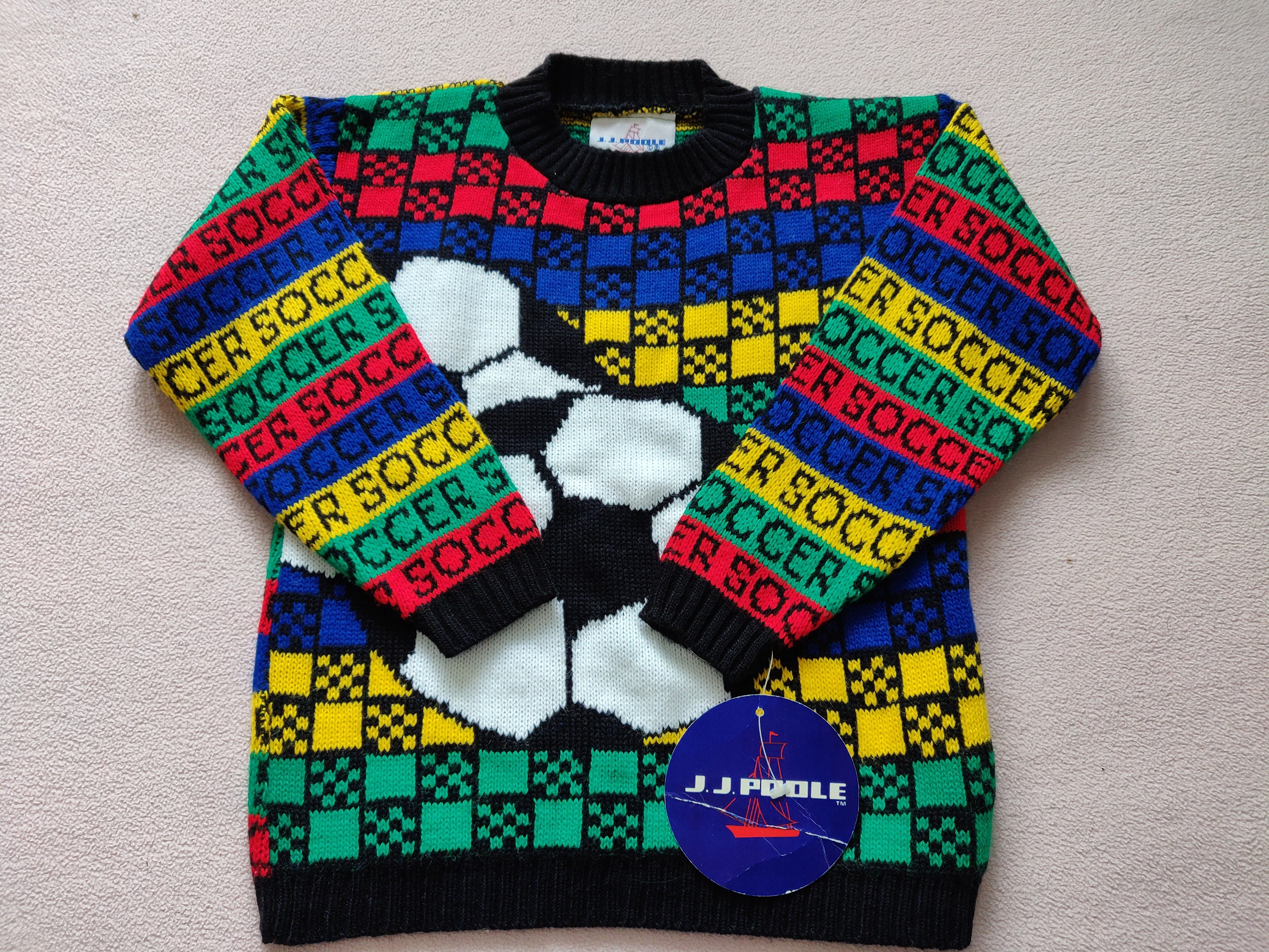 Vintage 1980's Soccer/football Jumper Aged 5-6 Years - Etsy UK