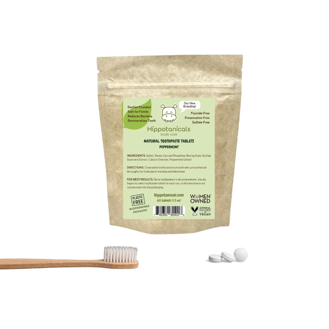 Natural Toothpaste Tablets (60 Tabs) | Fluoride-free, Toxin-free ...