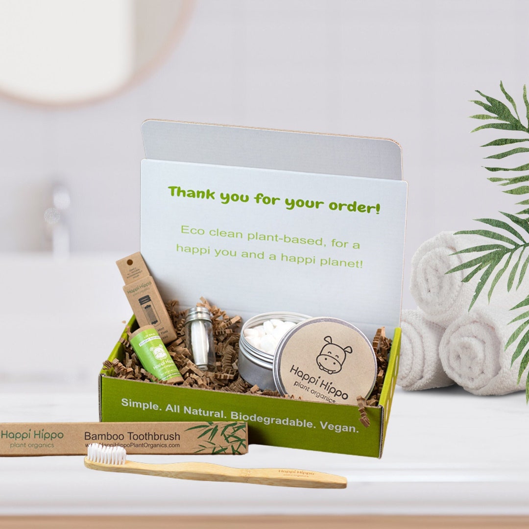 3 Month Supply Sustainable Total Oral Health Box Bamboo Toothbrush ...