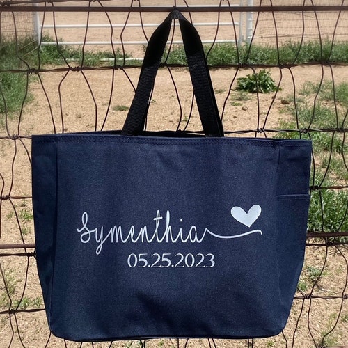 Custom Canvas Tote Bags With Name Personalized Bag With - Etsy