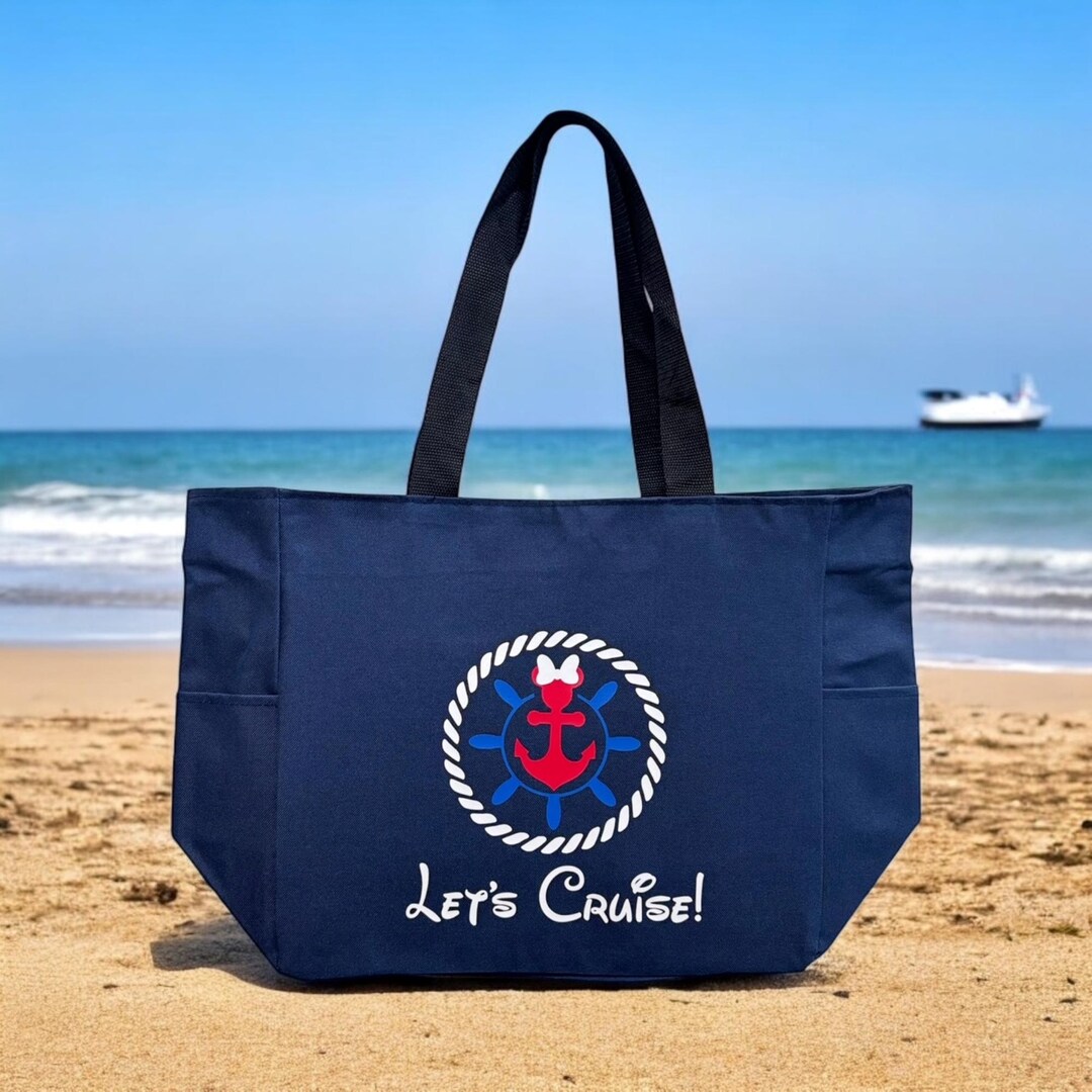 Personalized Disney Cruise Tote Bag With Zipper or Pockets | Custom ...