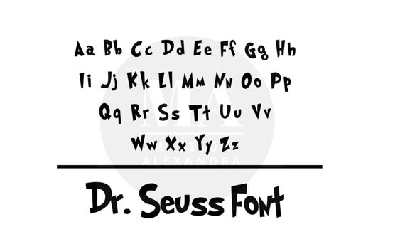 Seuss Font Dr. Seuss Font And Numbers For SVG, DXF, PNG, EPS