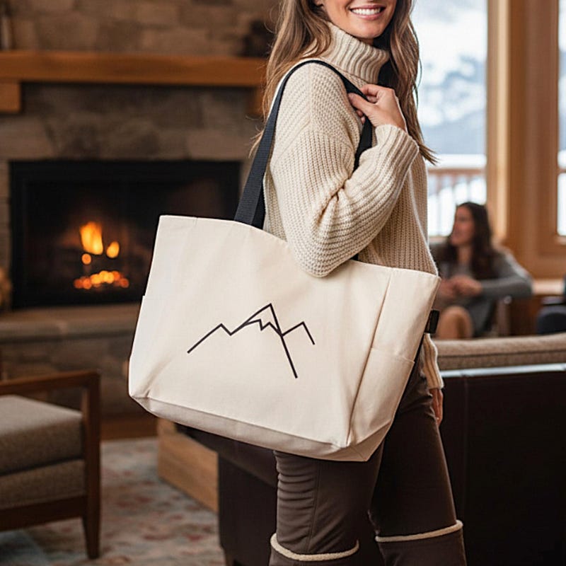 Custom Mountain Tote Bag - Etsy