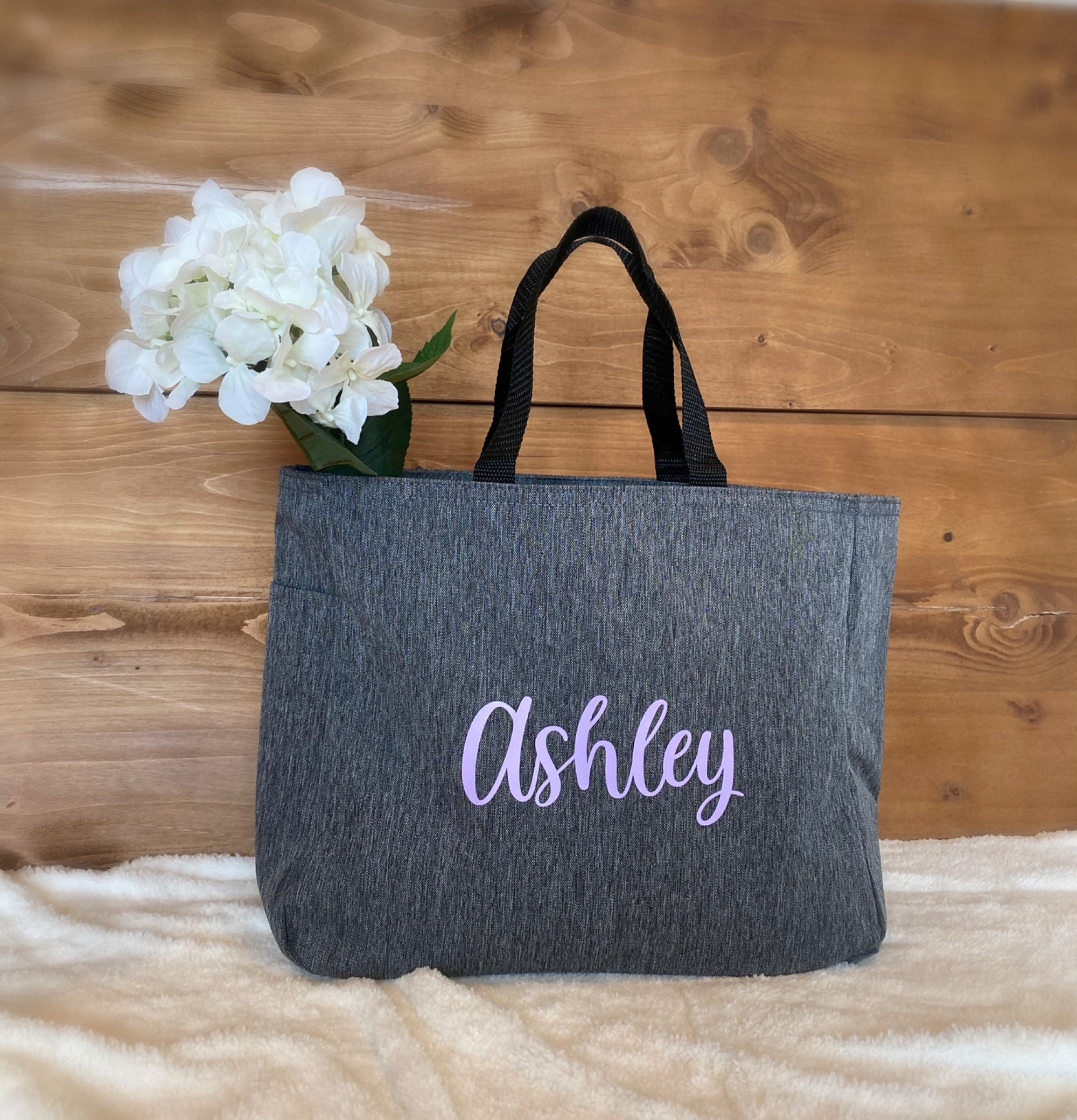 Personalized Wedding Tote Bag With Pockets Custom Maid of - Etsy