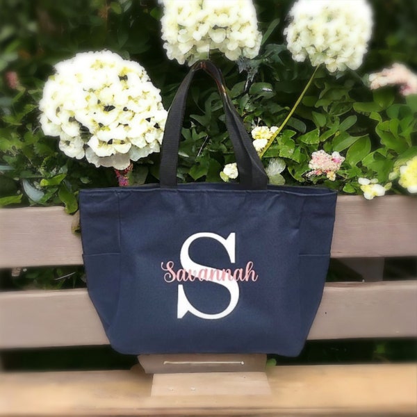 Monogram Tote Bag - Etsy