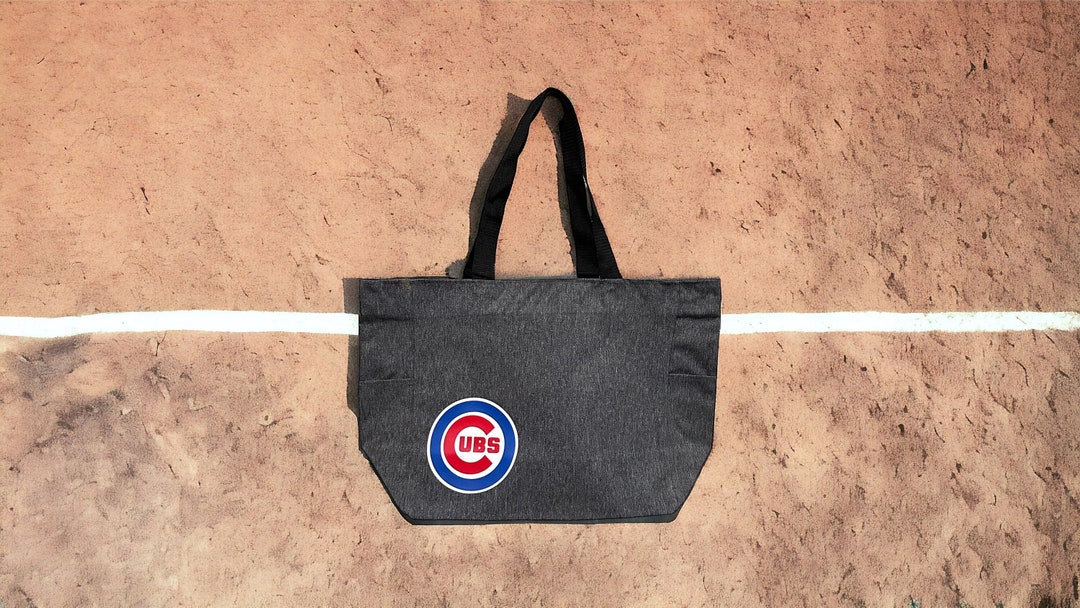 Personalized Chicago Cubs Tote Bags Custom Cubs Zipper Tote Bag Canvas ...