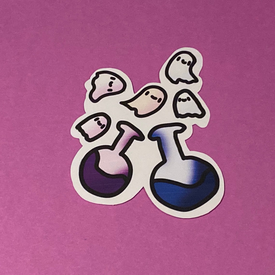 Bottled Ghosts Sticker Set of 2 Waterproof Vinyl | Etsy