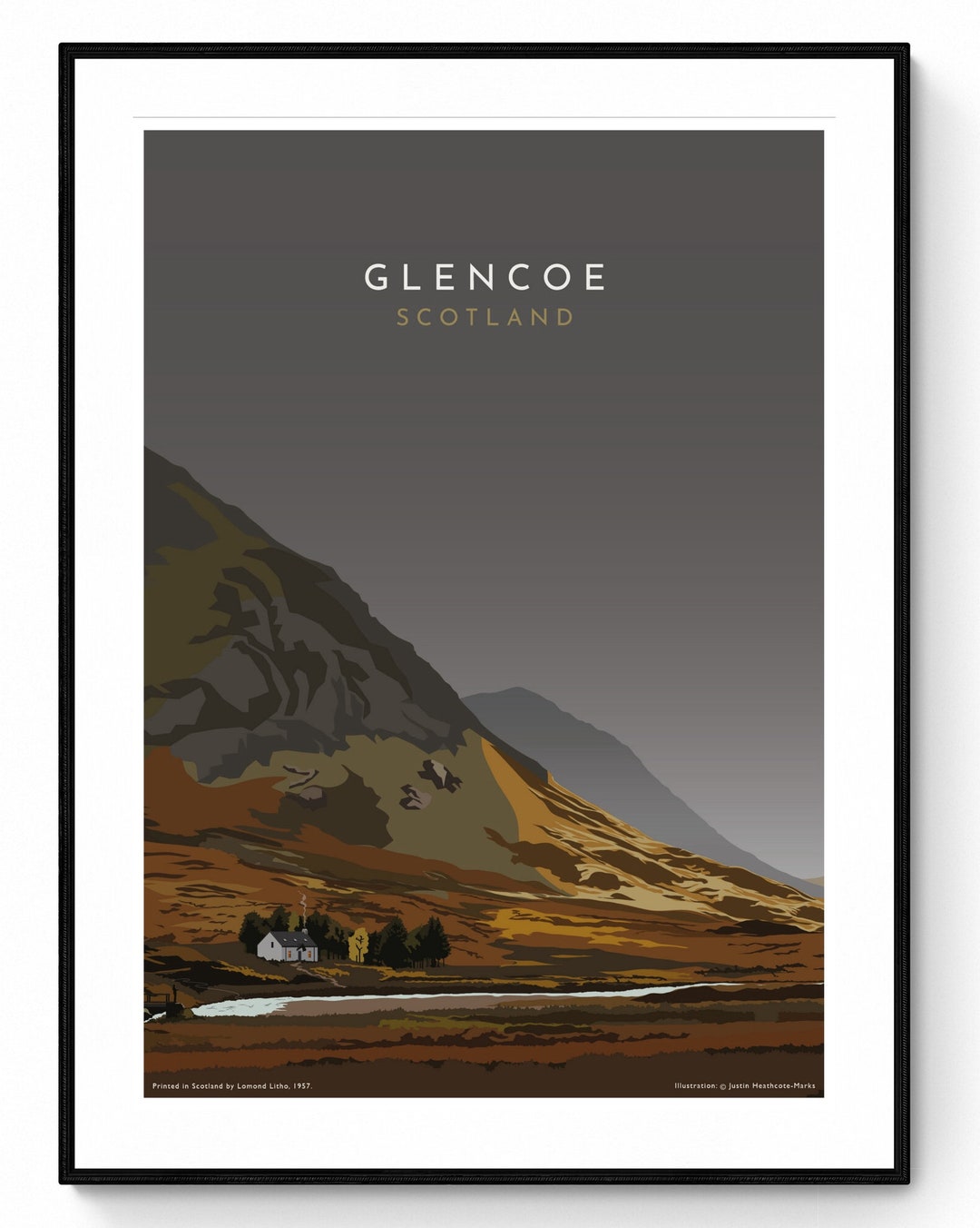 Glencoe, Scottish Highlands, Scotland. Vintage Travel Poster. - Etsy UK