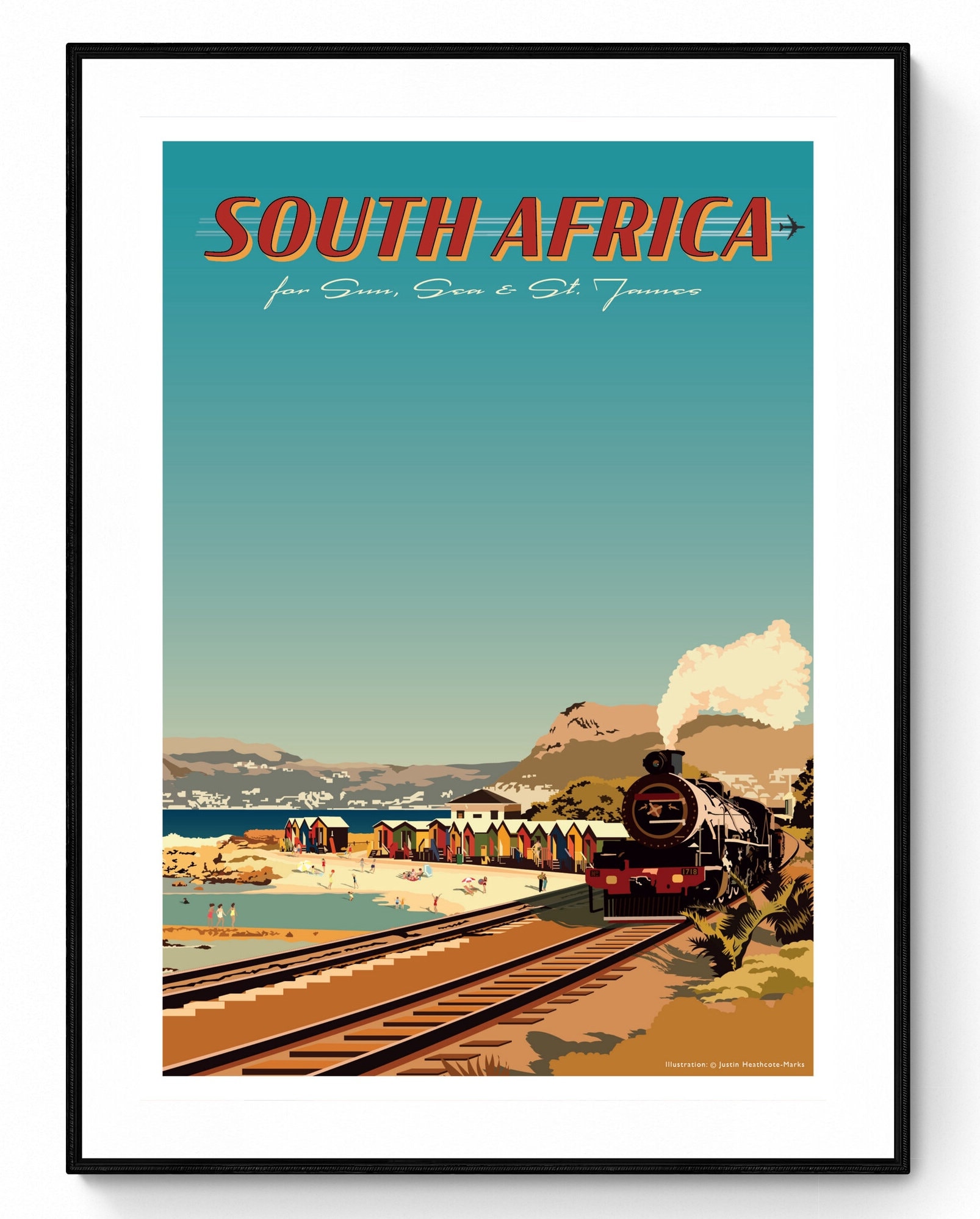 St James Cape Town South Africa. Vintage Travel Poster - Etsy