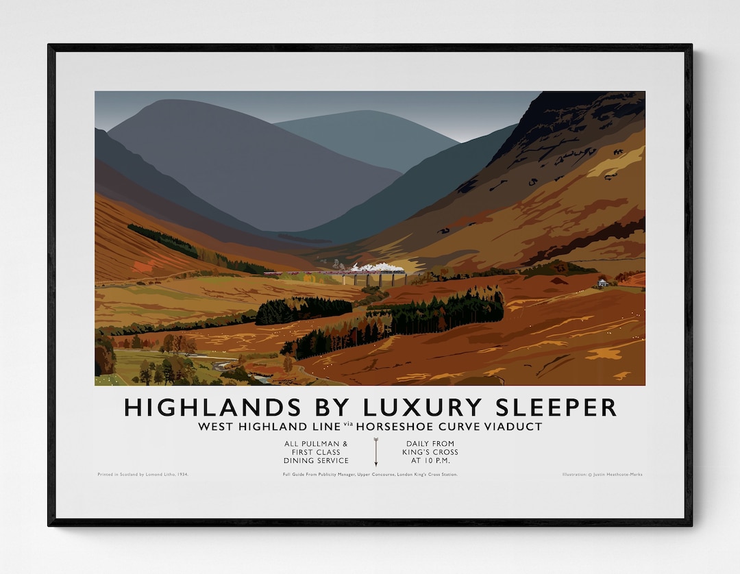 Jacobite Steam Train Scotland Travel Prints Wall Digital Art Home Décor ...