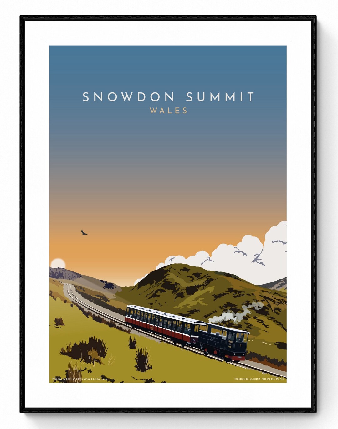 Snowdon, Mountain Railroad, Wales. Vintage Travel Poster. - Etsy
