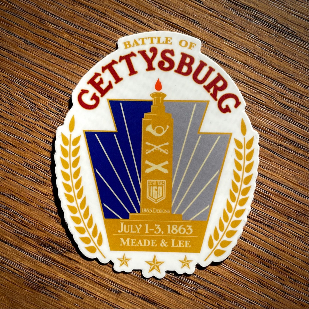 Battle of Gettysburg Civil War 160th Vinyl Sticker - Etsy