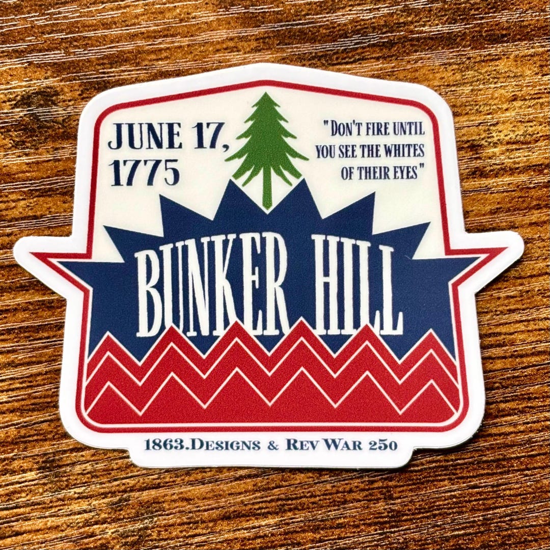 Rev War 250 Bunker Hill Vinyl Sticker - Etsy