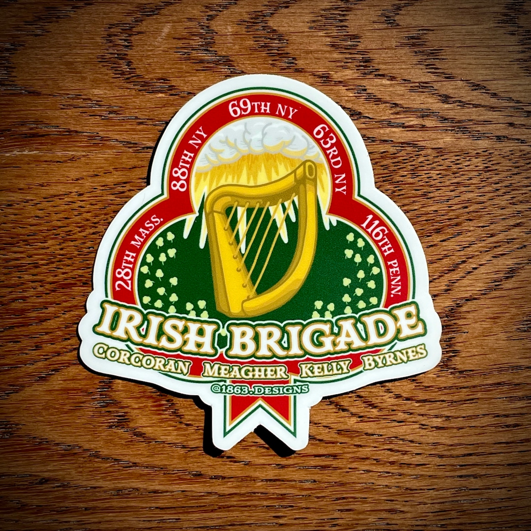 Civil War Irish Brigade Vinyl Sticker - Etsy