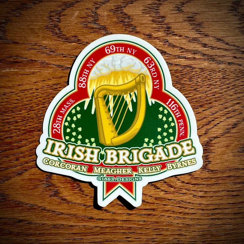 Civil War Irish Brigade Vinyl Sticker | Etsy