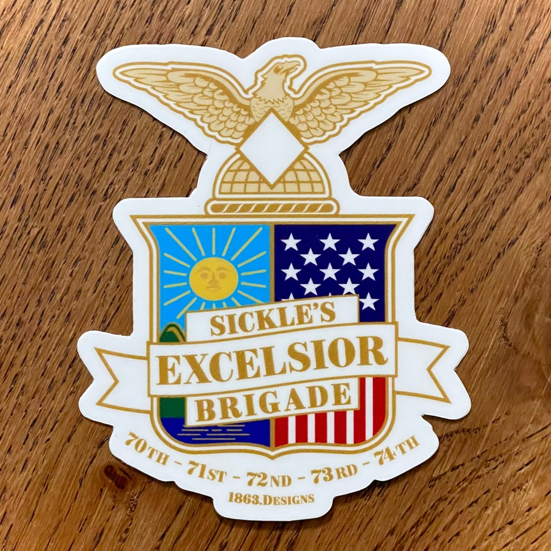 Civil War Excelsior Brigade Vinyl Sticker - Etsy