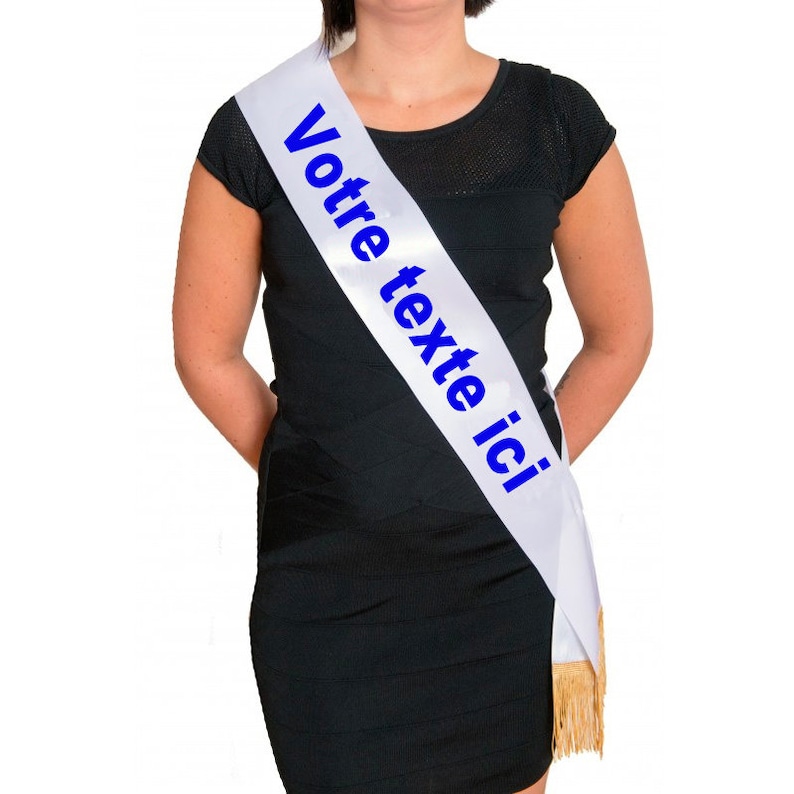 Echarpe de Miss personnalisée, personnalisable | Fabriqué en France ...