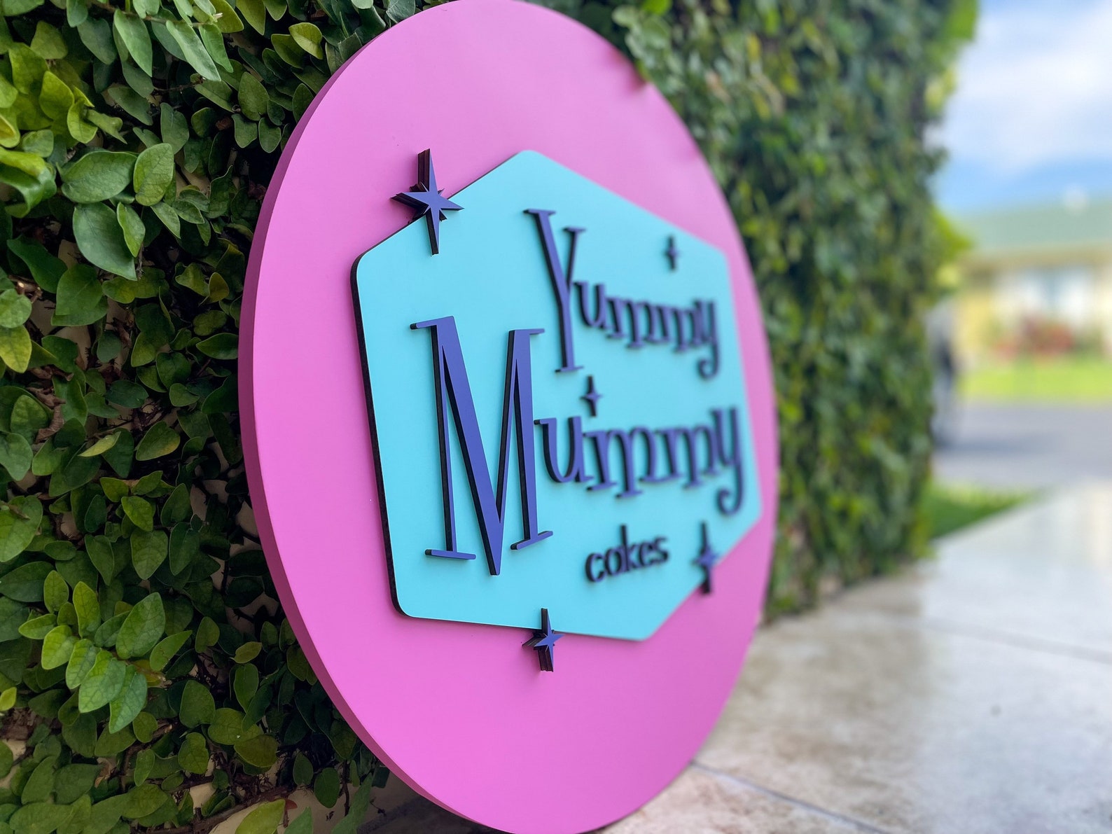 3D Round Logo Sign | Laser Cut MDF, PVC Business Sign - Etsy