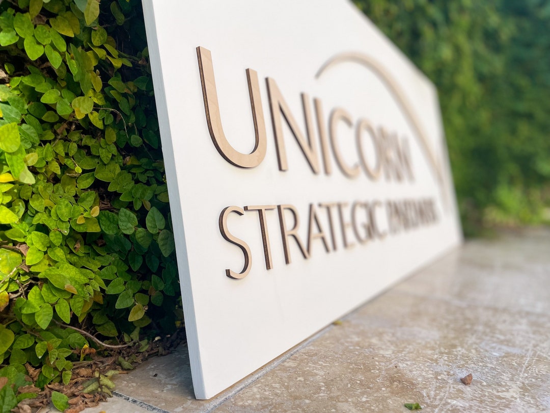 3D Rectangular Logo Sign for Businesses Interior Logo Sign - Etsy