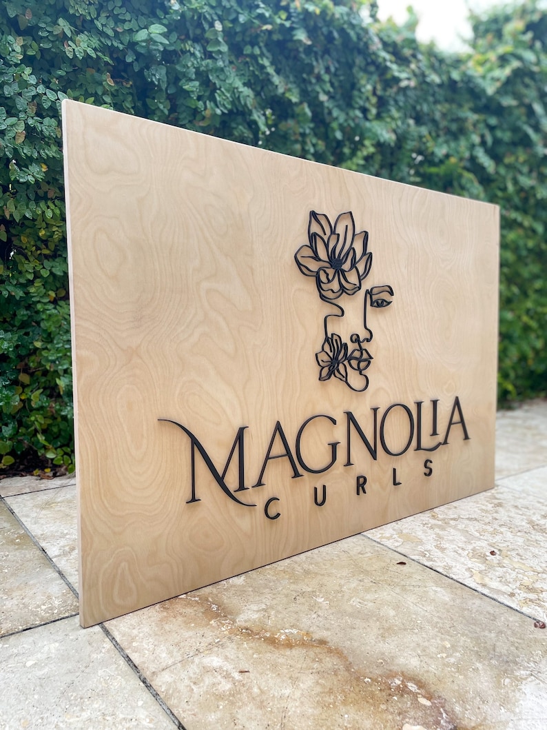 3D Rectangular Logo Sign for Businesses Interior Logo Sign - Etsy