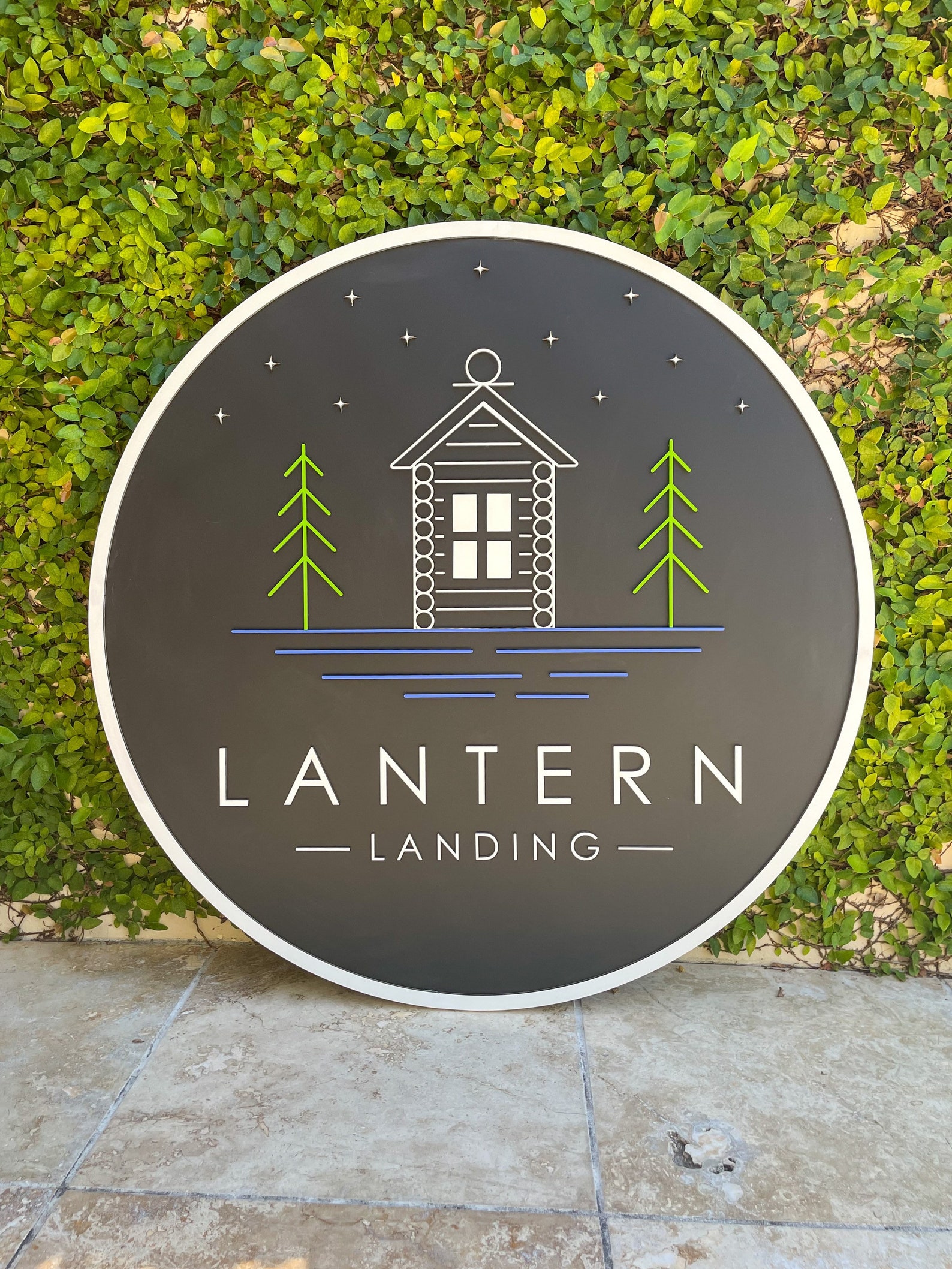 3D Round Logo Sign | Laser Cut MDF, PVC Business Sign - Etsy