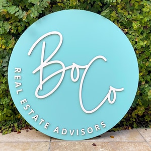 3D Round Logo Sign for Business | Interior Logo Sign | Lobby Sign | 3D ...