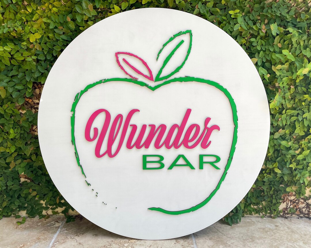 3D Round Logo Sign for Business Interior Logo Sign Lobby Sign 3D Wooden ...