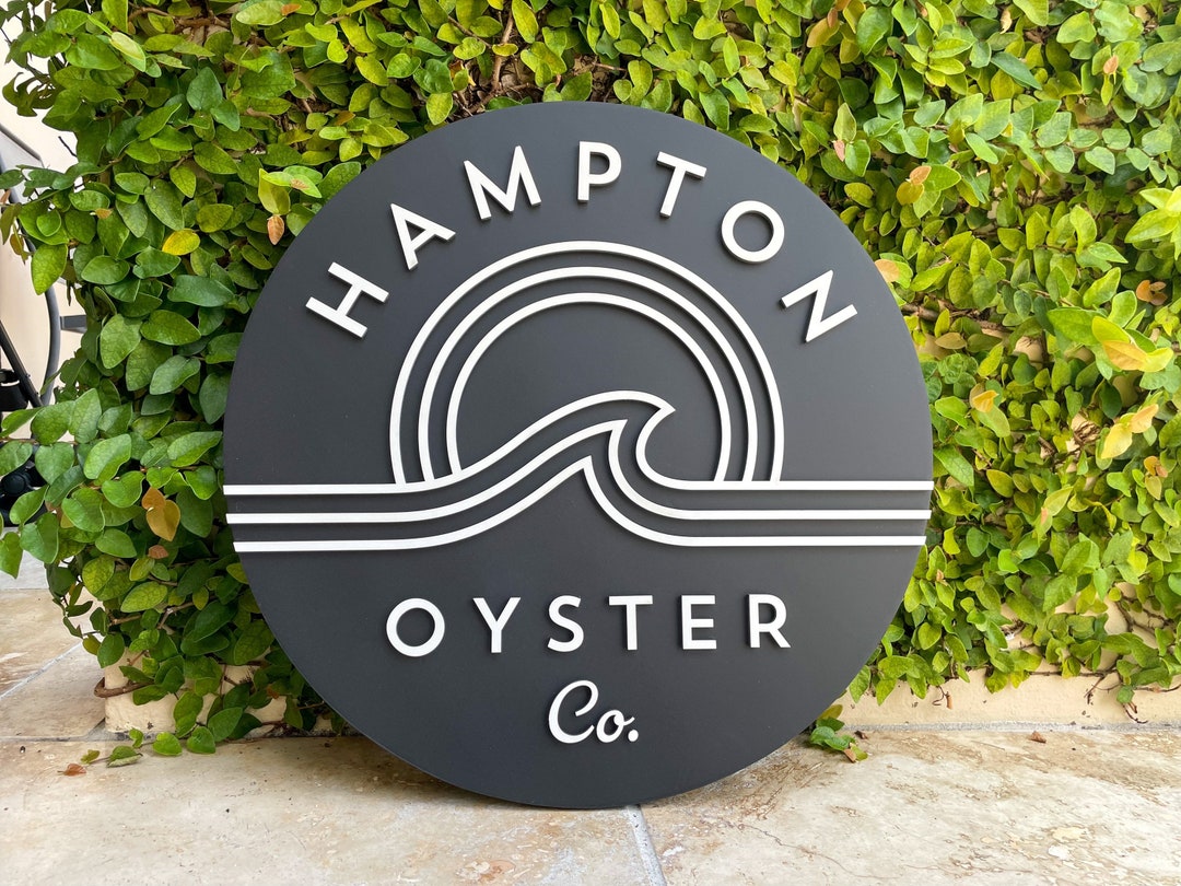 Round 3D Logo Sign | Laser Cut PVC Boutique Sign - Etsy