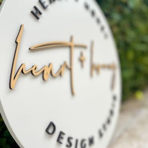 3D Round Logo Sign for Business | Interior Logo Sign | Lobby Sign | 3D ...