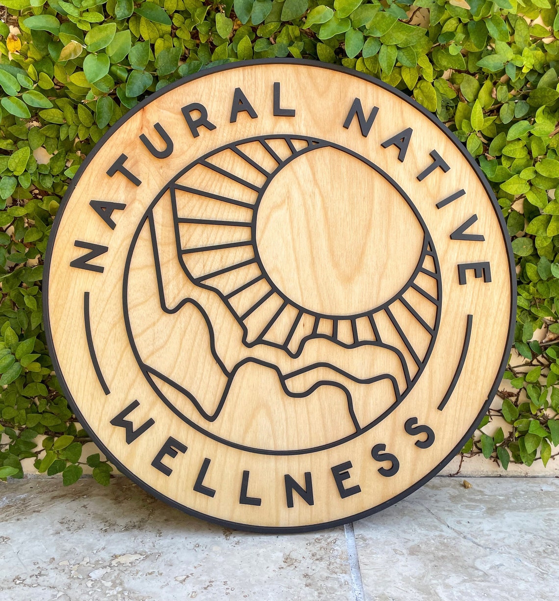 3D Round Logo Sign | Laser Cut MDF, PVC Business Sign - Etsy